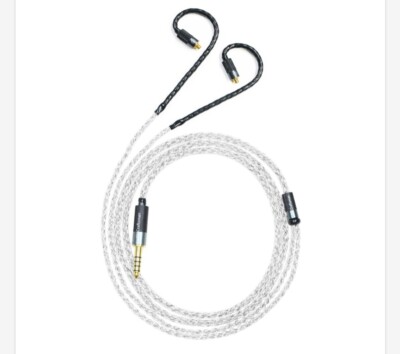 MMCX PLUG 5N OFC SILVER PLATING+GRAPHENE EARPHONE CABLES FOR SHURE ...