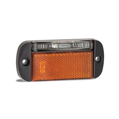LED Autolamps Side Marker with Reflector and Black Base R/H Side Red ...