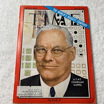 Vintage Time Magazine May 29, 1964 A.T. & T. Chairman Kappel | eBay