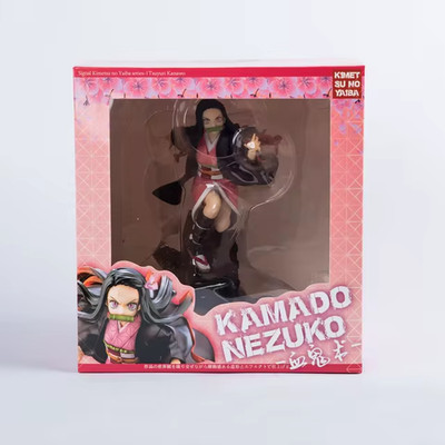 Demon Slayer 19.5cm Nezuko Figure Model Ornaments Anime Fight Run Scene ...