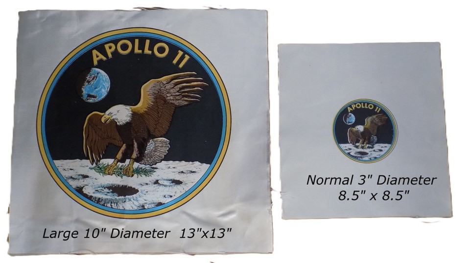 NASA Apollo 11 Beta Cloth Patch Vintage Rare Large size 13x13 Overall ...