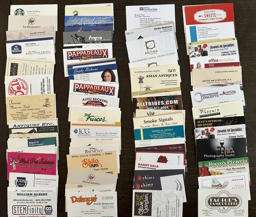 LOT OF 400+ GENERAL BUSINESS CARDS FOR COLLECTION VERTICALS RESTAURANTS ...