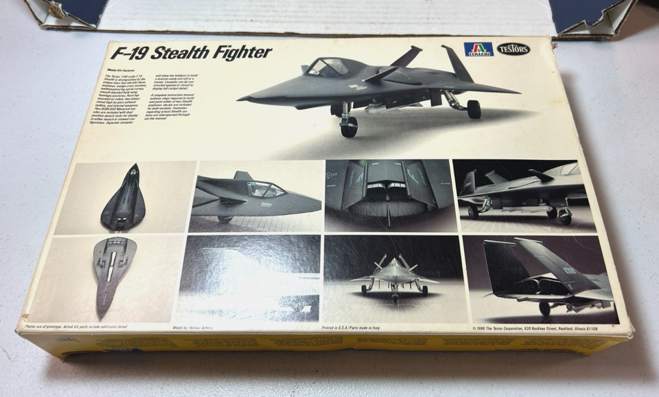 Testor F-19 Stealth Fighter Aircraft Plane Plastic Model Kit Sealed ...