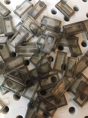 Lego Trans Brown Flat Tiles 1x2 Smooth Finishing Tile Buildings Roof ...