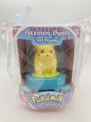 1998 APPLAUSE POKEMON BANKS #25 PIKACHU LIMITED EDITION BANK NEW SEALED ...