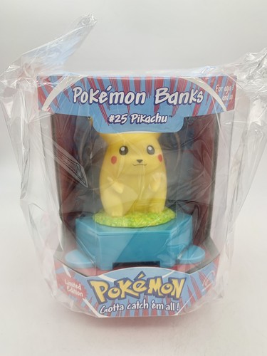 1998 APPLAUSE POKEMON BANKS #25 PIKACHU LIMITED EDITION BANK NEW SEALED ...