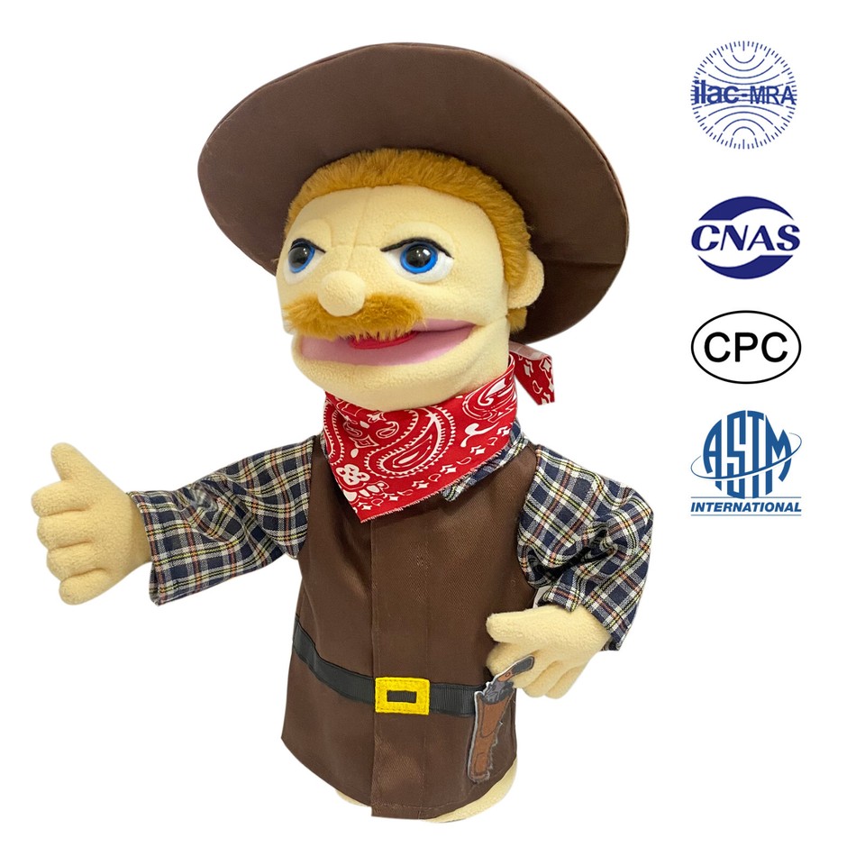 Children's toys Cowboy Career Hand Puppet with Retractable Puppet ...
