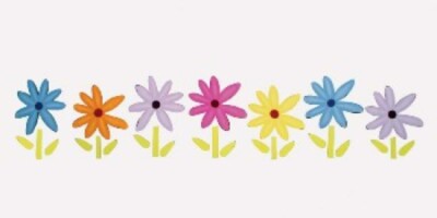 Dilly Dally Flowers Banner GelGems Window Cling Long Bags | eBay