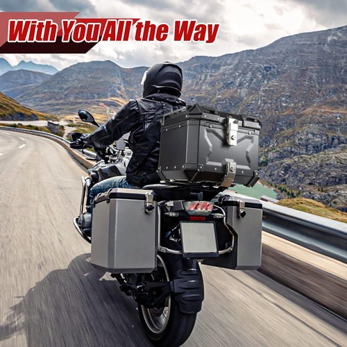 Motorcycle Luggage Aluminum Waterproof Tail Box Scooter Trunk Storage ...