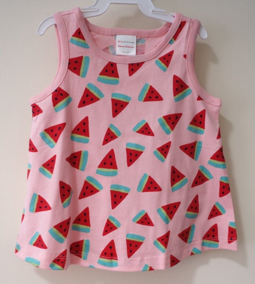 NWT Hanna Andersson Watermelon Top Girl's Size 80 / 18-24 Month | eBay