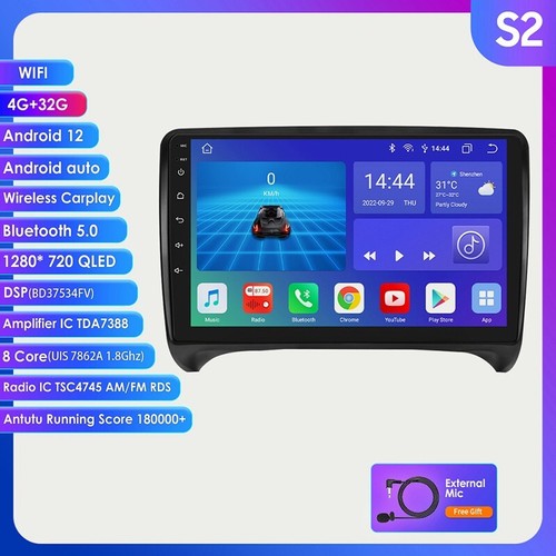 Double 2 Din Android 12 Carplay 32GB Car Stereo AM Radio For 2006-2014 ...