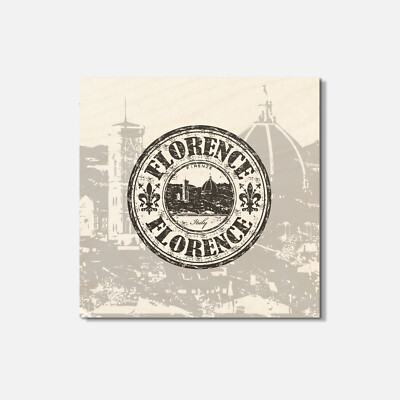 Florence Italy Grunge Travel 4'' X 4'' Square Wooden Coaster | eBay