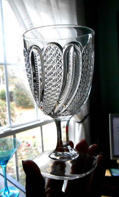EAPG Goblet Doric Feather McKee 1896 American Pattern Glass | eBay
