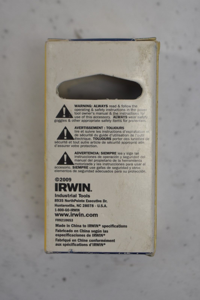 Irwin Bi Metal Hole Saw Tool Bit 1" 373100BX Genuine OEM Tool Blue ...