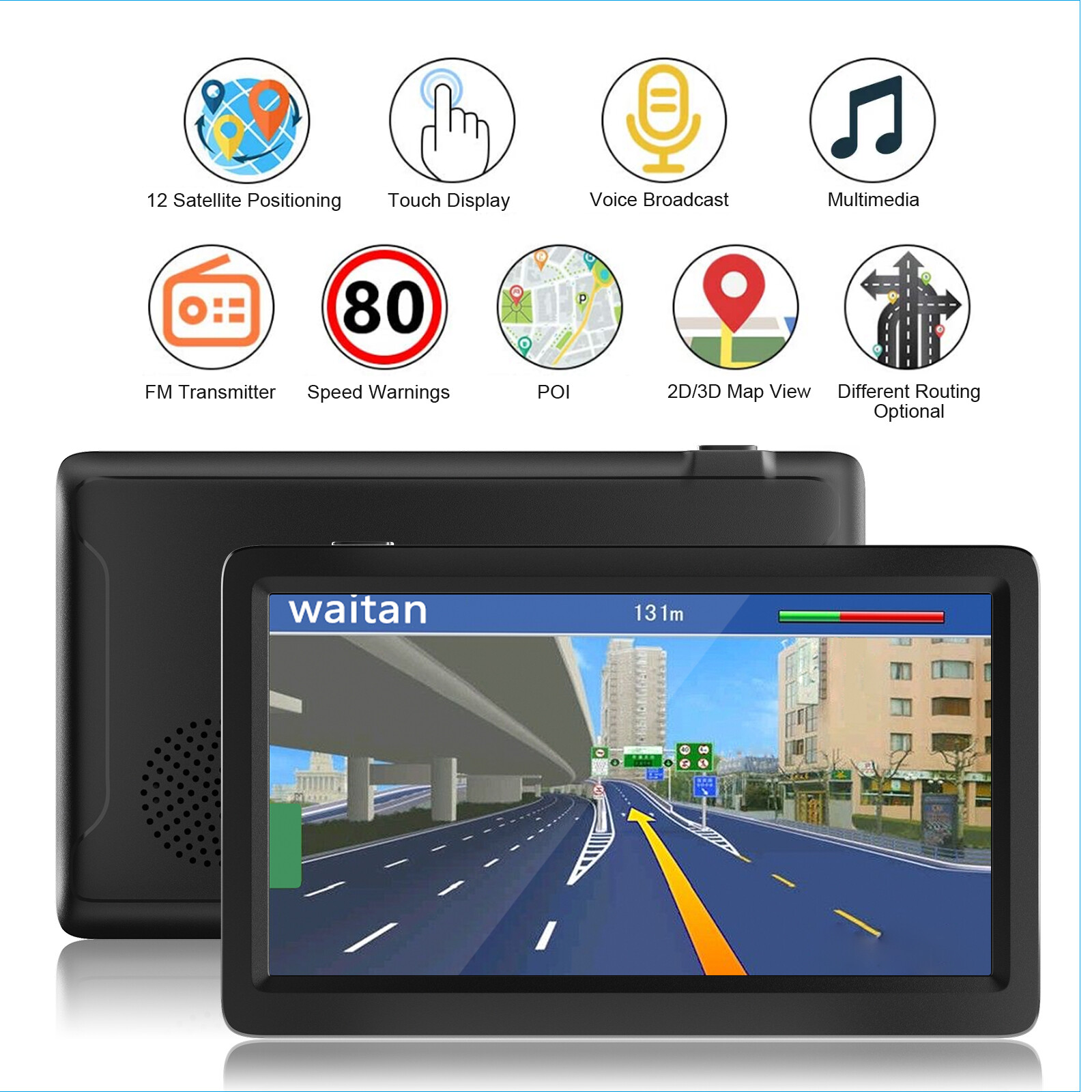 MOPECT 9" GPS Navigation Touch Screen Navigator Update Voice Australia ...