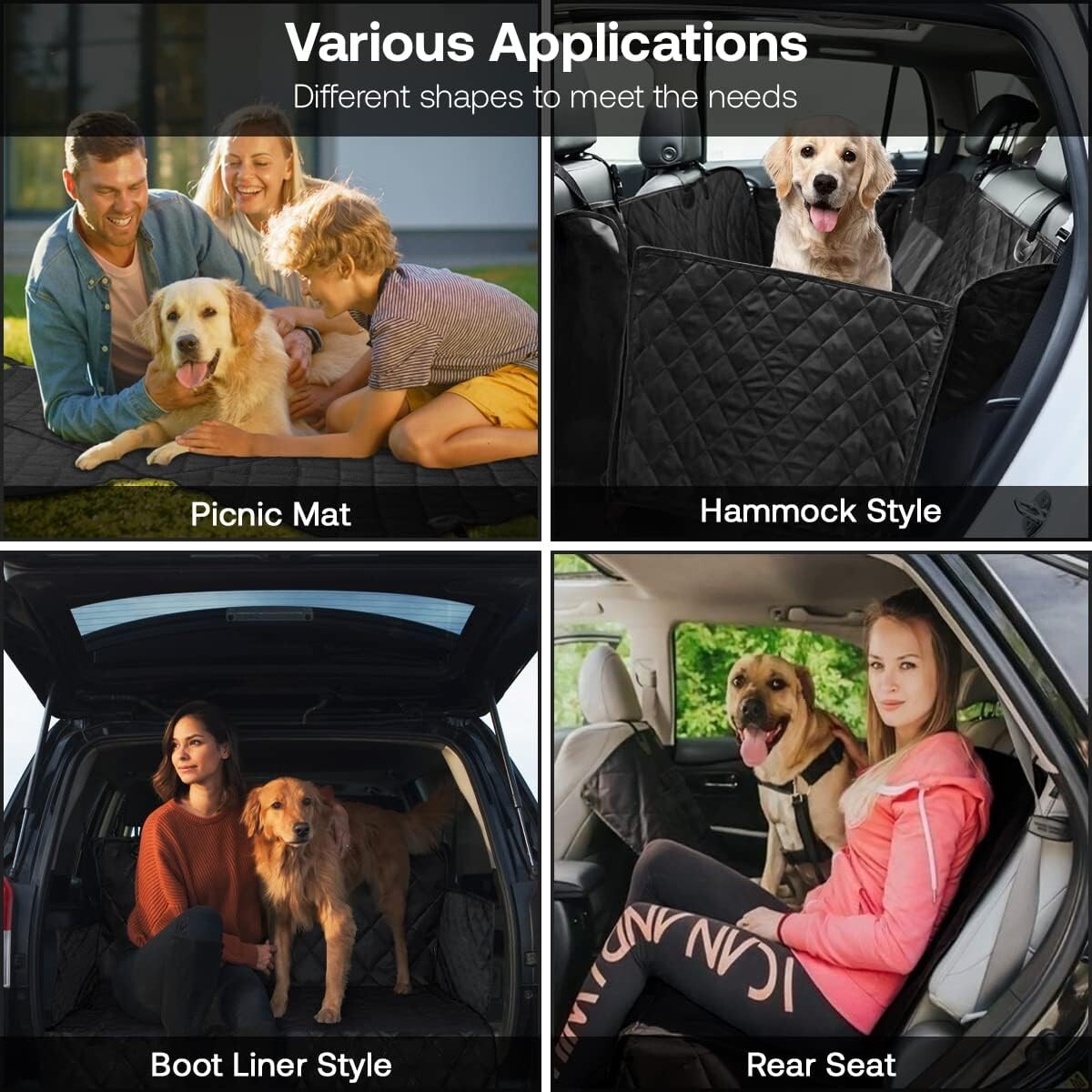 Dog Hammock for Car Back Seat,Scratch Proof Non Slip Waterproof dog ...