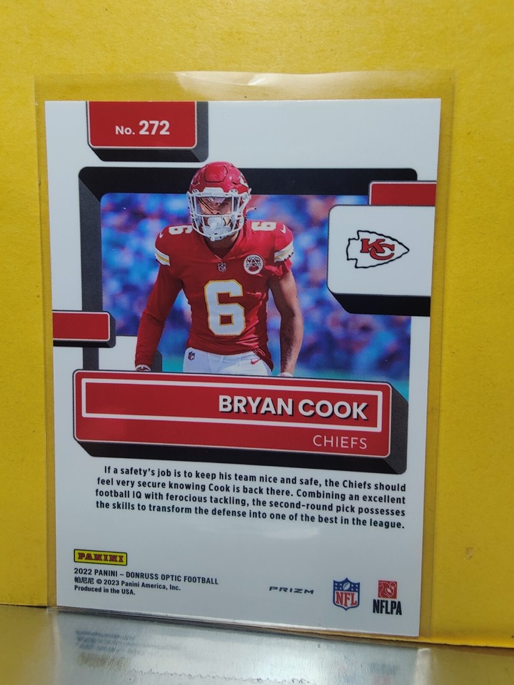 Panini Optic Bryan Cook Silver Rated Rookie Holo #272 Kansas City ...