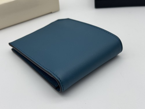 MONTBLANC SELECTION OTTANIO / BLUE SOFT LEATHER 6CC WALLET NEW 100% ...