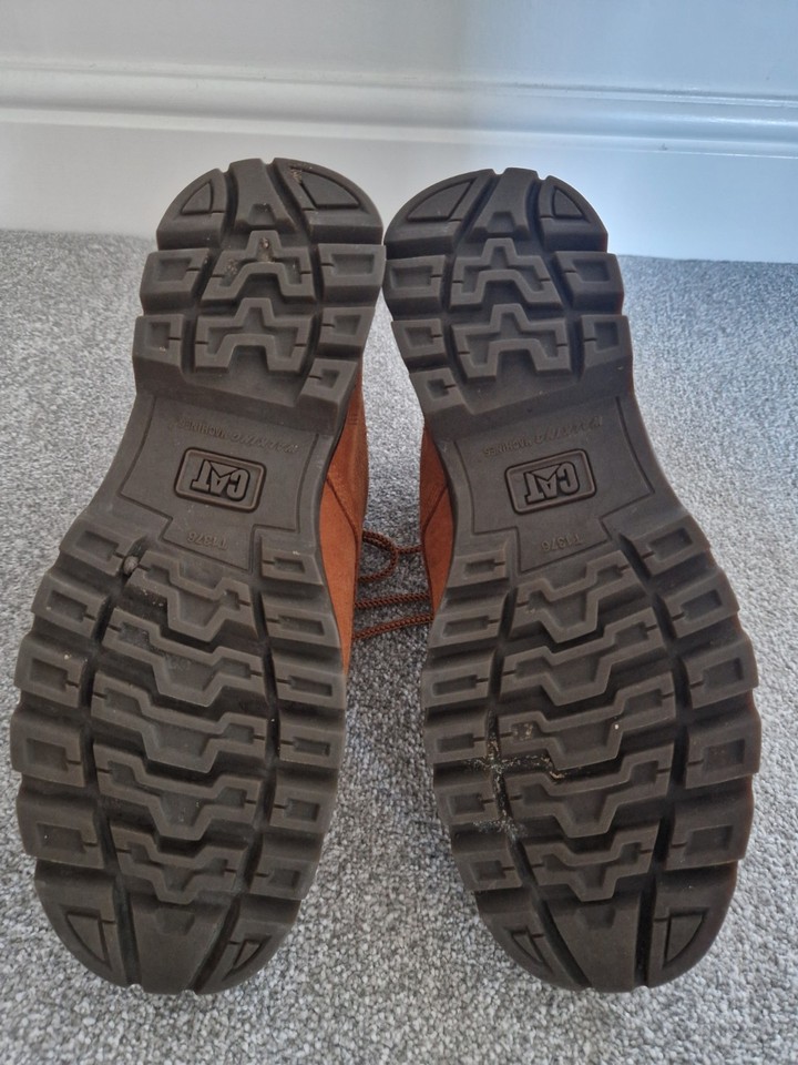 Caterpillar Quadrate Mens Rust Brown Lace Up Boots Size UK 10 | eBay UK