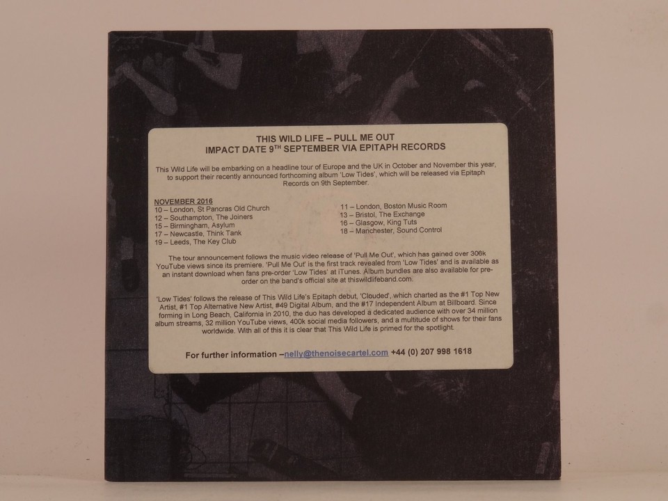 THIS WILD LIFE PULL ME OUT (G58) 1 Track Promo CD Single along with ...