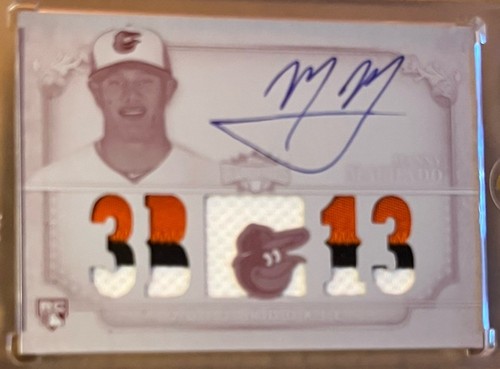 2013 Triple Threads Manny Machado Printing Plate RC Triple Patch Auto ...