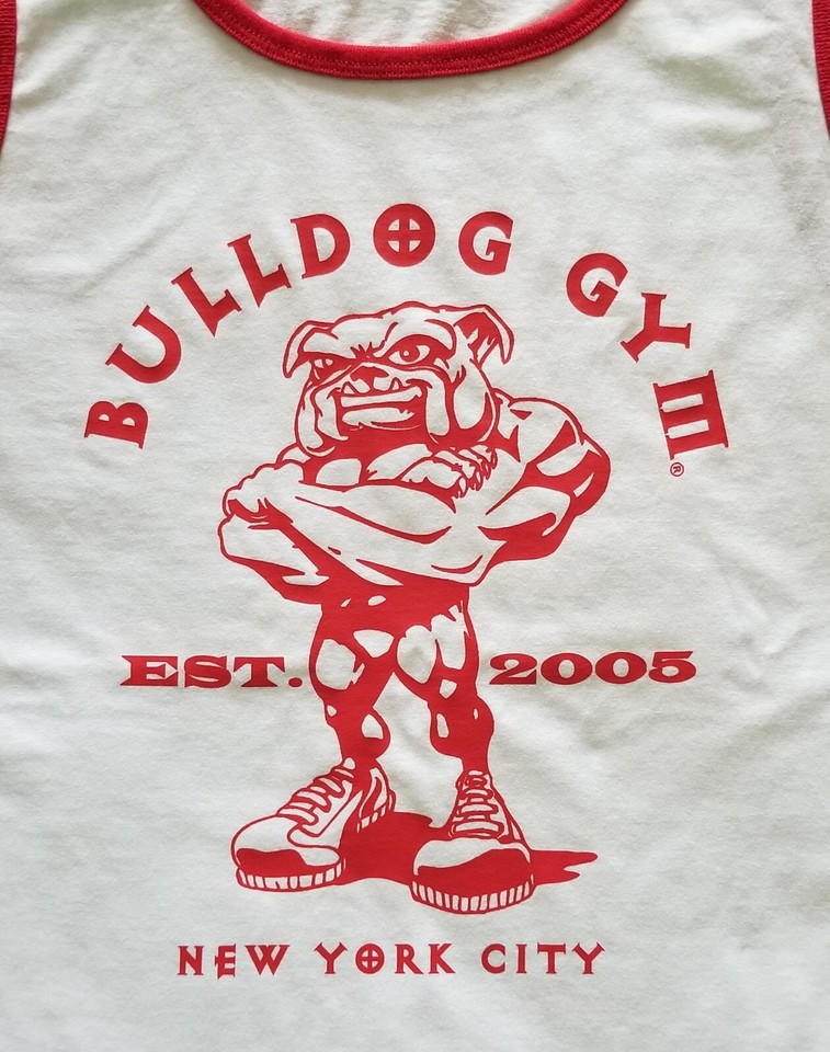 Bulldog Gym New York City Bodybuilding Workout Muscle Sleeveless Ringer ...