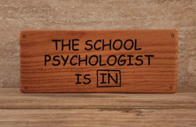 THE SCHOOL PSYCHOLOGIST IS IN wood sign, Handmade custom, Psychologist ...