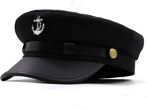 MenS Yacht Captain Skipper Anchor Hat Newsboy Cap Chauffeur Hat Cabbie ...