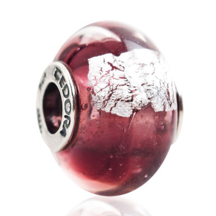 ORIGINAL TEDORA AUTHENTIC MURANO GLASS BEADS VETRO STERLING ARGENTO 925 ...