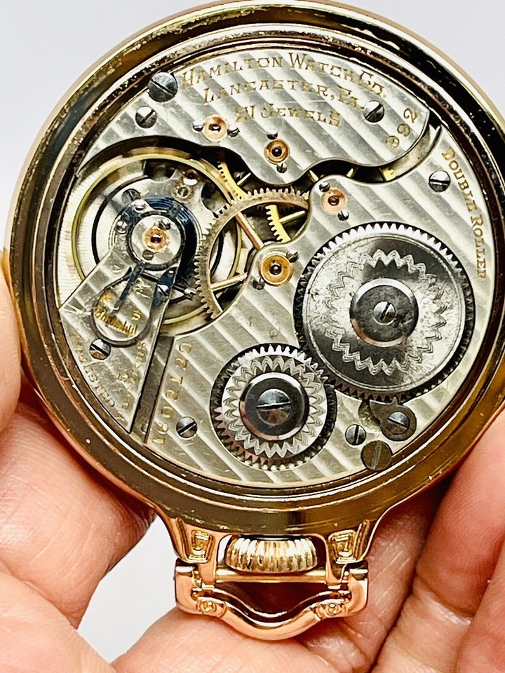 RARE ENGINEER CORPS USA Dial 1921 Hamilton 16S 21J Grade 992 BOC Pocket ...