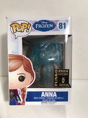 Disney Frozen Funko PoP! Clear Ice Anna 2014 Convention Limited Edition ...