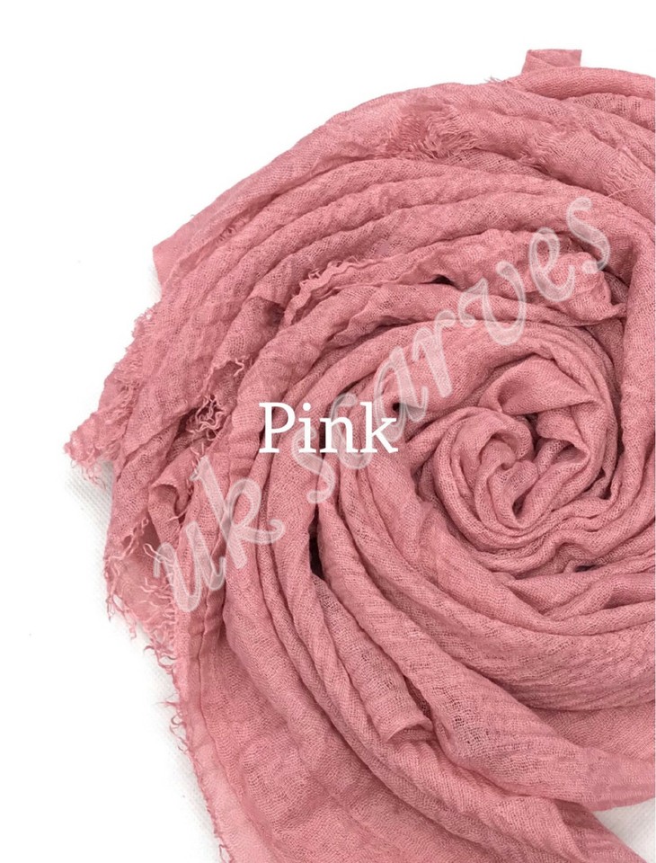 New Style Crinkle Scarf Hijab Plain Maxi Headscarf Crimp Scarves Shawl ...