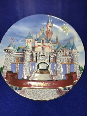 Disneyland 3D Embossed Castle Tinker Bell Plate 8" EXCELLENT | eBay