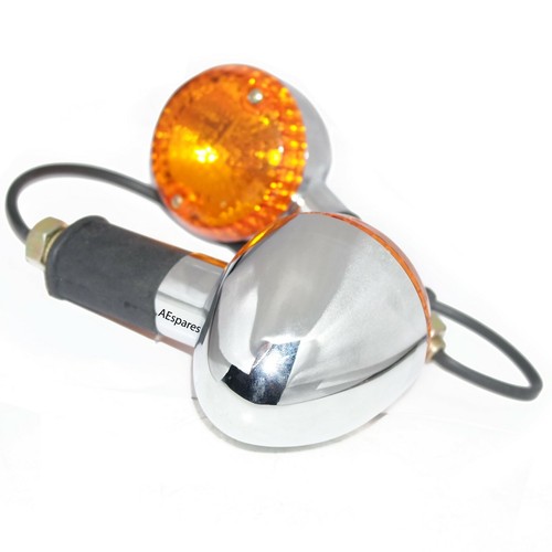 Fits Royal Enfield Electra Jawa Universal Front Indicator Blinker Set ...