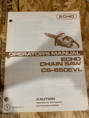 ECHO Chain saws Model CS-650EVL, Operators Manual ECHO | eBay