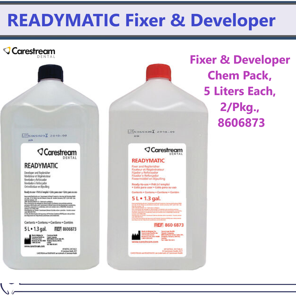 Readymatic Twin Pack, Fixer & Developer Chem Pack, 5 Liters Ea, 8606873 ...
