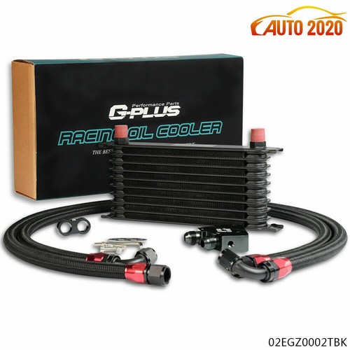 10 Row Aluminum Engine Oil Cooler Kit Fit For LS1-LS3 Sandwich Plate ...
