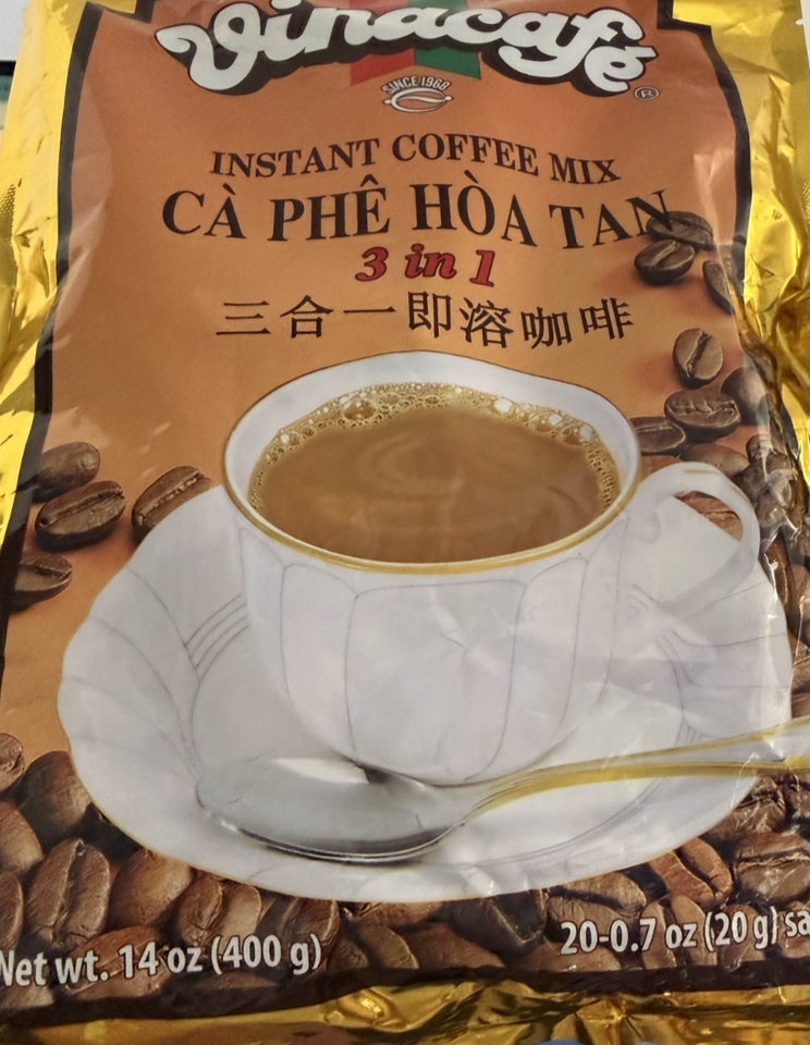 Vinacafe 3-In-1 Instant Vietnamese Coffee 20 Sachets x 20g (Pack of 5 ...