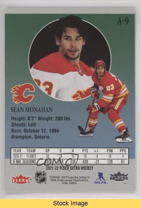 2021-22 Upper Deck Fleer Ultra 30th Anniversary Sean Monahan #A-9 READ ...