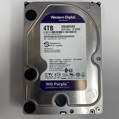 Western Digital WD40PURZ Purple 4TB 3.5" 5400RPM SATA Hard Drive | eBay