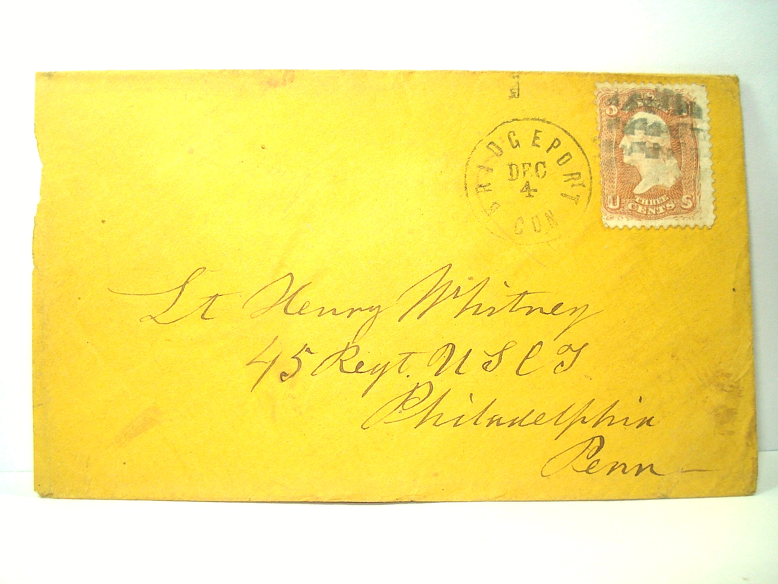 Civil War U.S. COLORED TROOPS 45TH REGIMENT Cover LIEUTENANT HENRY ...