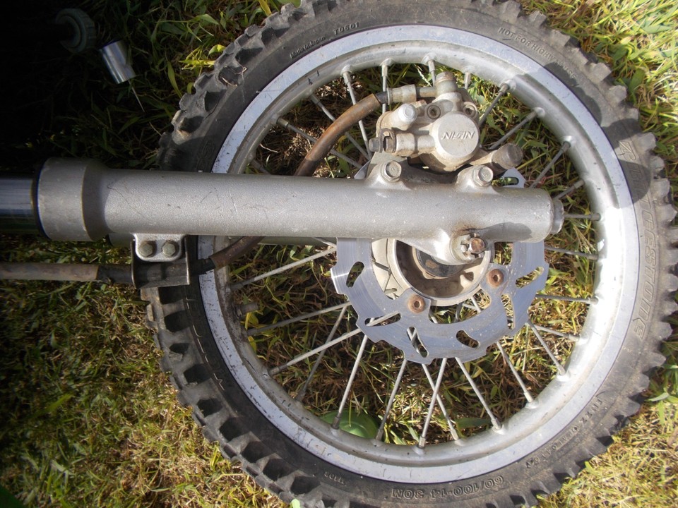 KX65 Front Wheel forks 14" Rim Genuine OEM KAWASAKI RM65 KX 65 klx 110 ...