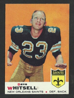 1969 Topps #14 DAVE WHITSELL New Orleans Saints NM - 03 | eBay