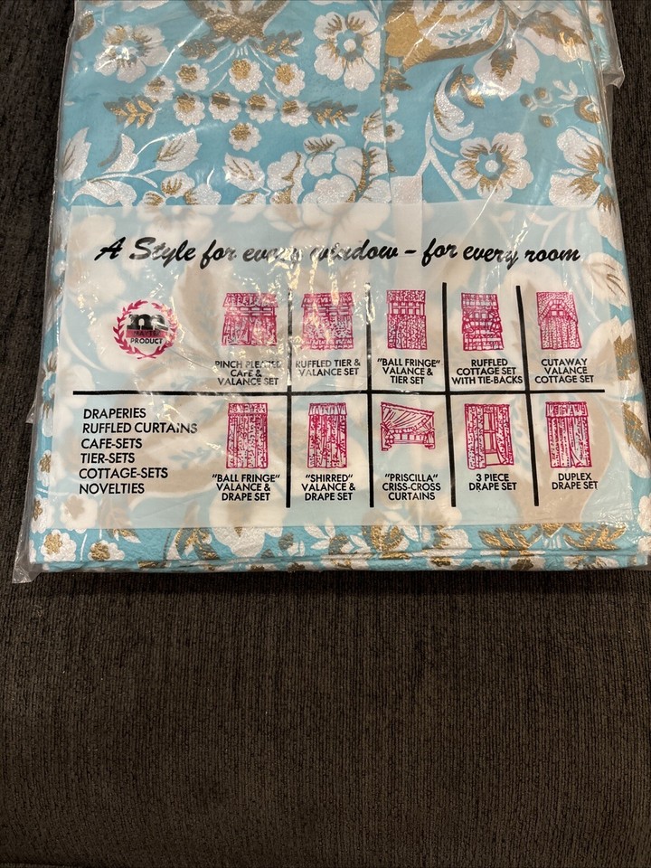 Lot Of 3 Vintage Maytex Mills Plastic Decorator Drapes Curtains Set NOS ...