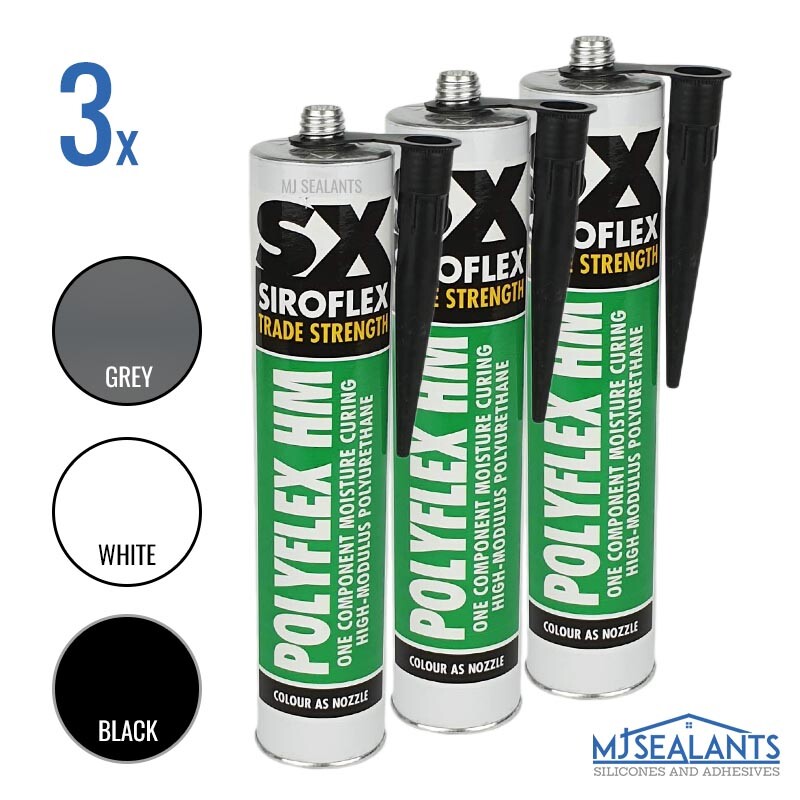 3x Siroflex SX Polyflex HM Polyurethane Sealant Adhesive Car Van Body ...