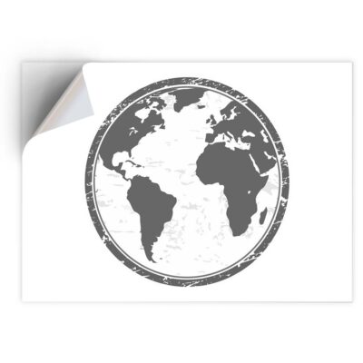 1 x Vinyl Sticker A5 - BW - Earth Globe Map Environment #40313 | eBay UK