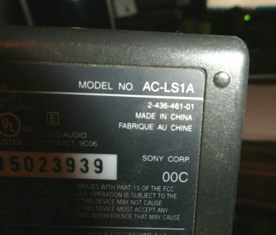 Sony AC-LS1A AC Power Adapter 4.2V 1.5A Charger for Camcorder Digital ...