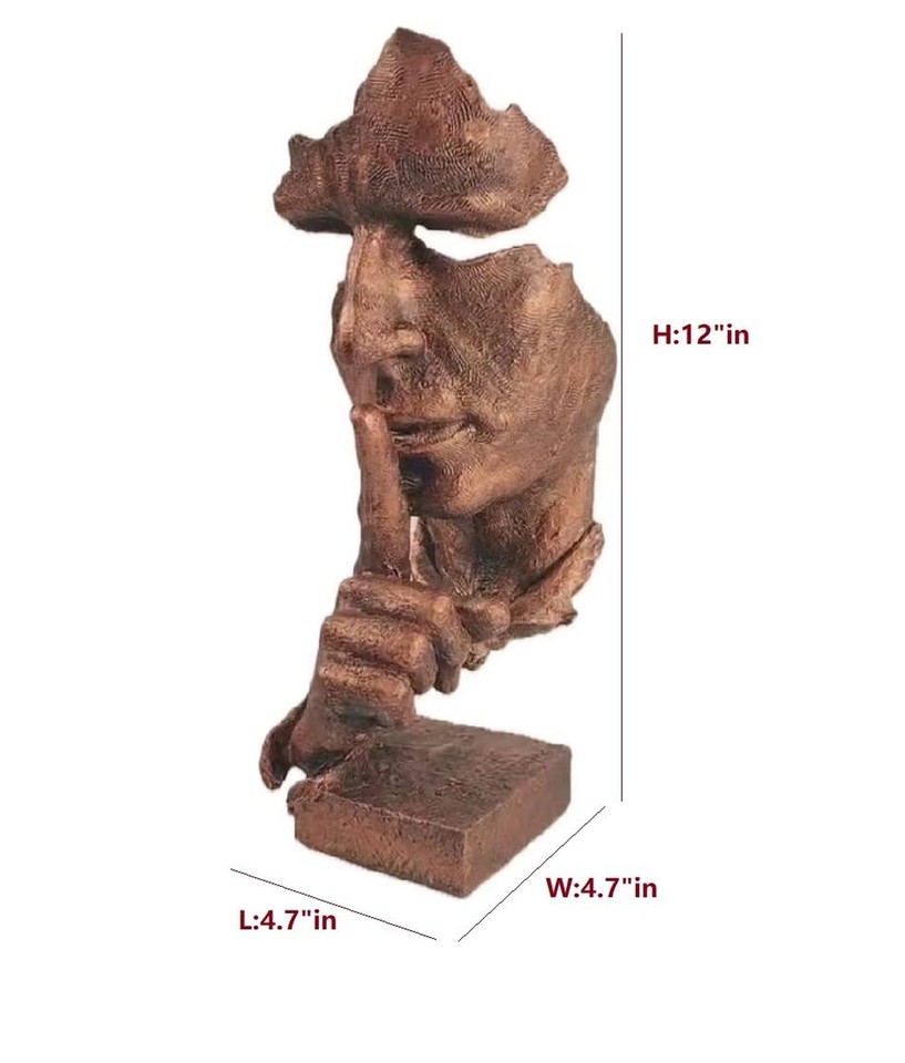 Abstract Thinkers Sculptures,Creative The Thinker Statue/Keep Silence ...