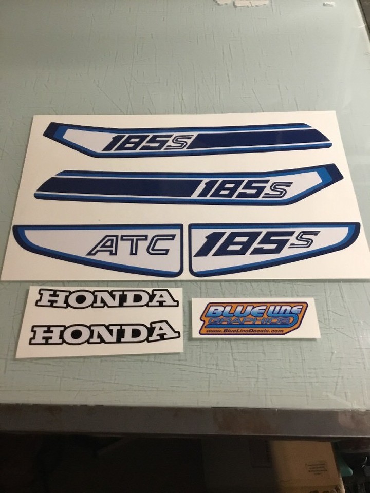 Honda 1981 81 ATC185 ATC 185 Tank & Rear Fender Decal Set 185s ATC185s ...