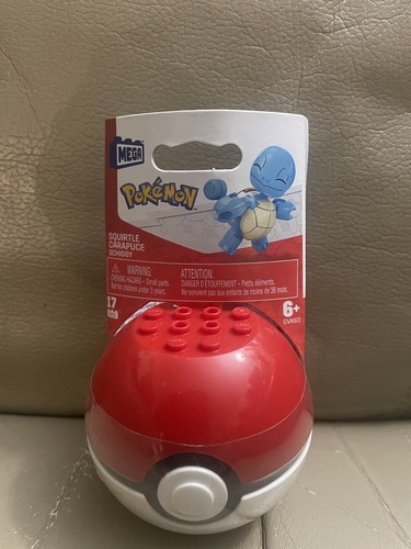 New Sealed Mega Construx Squirtle First Gen Figure Pokemon PokeBall ...